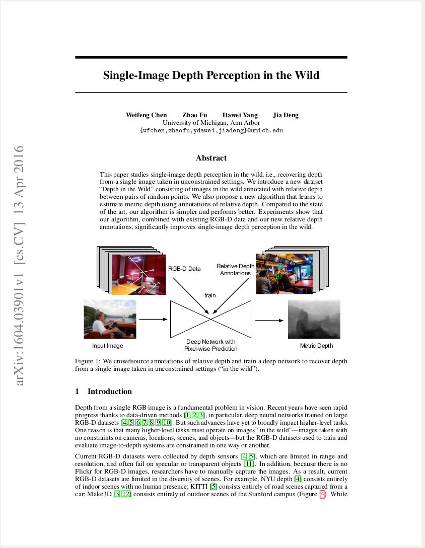 Single-Image Depth Perception in the Wild